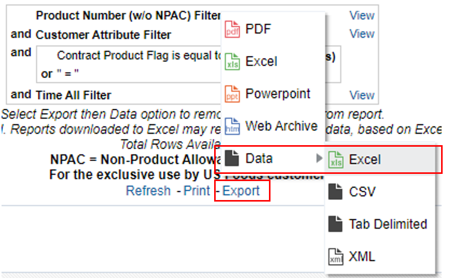US Foods Velocity Report Instructions – InTEAM - Help Center