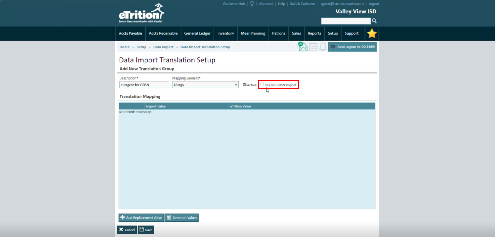 eTrition > Allergy Mapping – InTEAM - Help Center