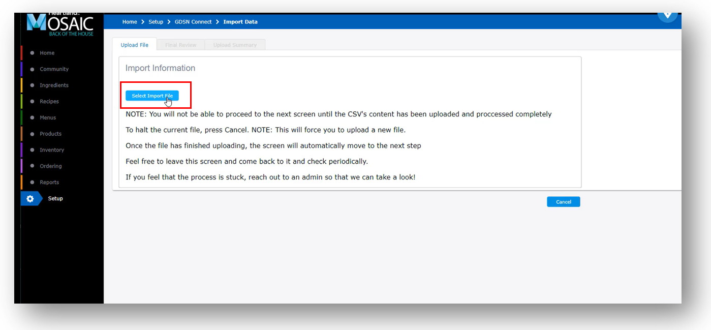 Mosaic > Importing Data into Mosaic – InTEAM - Help Center